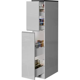 KOCHSTATION Apothekerschrank &raquo;KS-Sole&laquo; Breite 30 cm, 2 Ausz&uuml;ge, 4 F&auml;cher wei&szlig; Holzwerkstoff