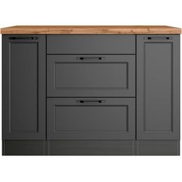 KOCHSTATION Kochfeldumbauschrank &raquo;KS-Lana&laquo; Breite 120 cm grau Holzwerkstoff, MDF