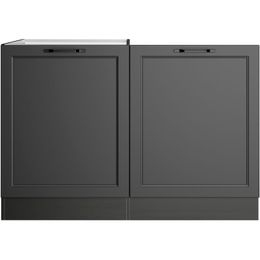 KOCHSTATION Sp&uuml;lenschrank &raquo;KS-Lana&laquo; Breite 120 cm grau Holzwerkstoff, MDF