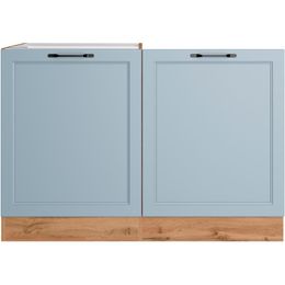 KOCHSTATION Sp&uuml;lenschrank &raquo;KS-Lana&laquo; Breite 120 cm blau Holzwerkstoff, MDF