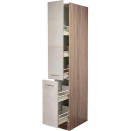 Flex-Well Apothekerschrank »Nepal« (B x H x T) 30 x 200 x 57 cm, mit 5 Ablagen Kaschmir Glanz / Sonoma Eiche