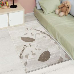 Carpet City Kinderteppich »MARA719« rechteckig 11 mm Höhe Kinderzimmer, Kurzflor, robust, Tiere, Spielzimmer Creme Obermaterial: 70% Polypropylen,...