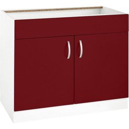 Wiho-K&uuml;chen wiho K&uuml;chen Sp&uuml;lenschrank &raquo;Flexi&laquo; Breite 100 cm rot