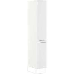 IMPULS K&Uuml;CHEN Apothekerschrank &raquo;"Valencia", Breite/H&ouml;he: 30/190,7 cm&laquo; vormontiert, mit Auszug, mit K&ouml;rben wei&szlig; Dekorfolie, Holzwerkstoff