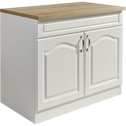 Wiho-K&uuml;chen wiho K&uuml;chen Sp&uuml;lenschrank &raquo;Linz&laquo; 100 cm breit, in Landhaus-Optik wei&szlig;