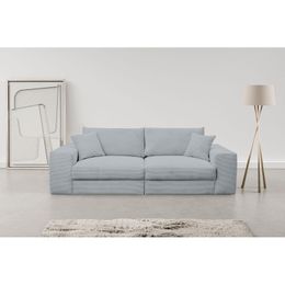 WERK2 Big-Sofa »Rozzana Mega Sofa mit viel Platz, aktuelle Bezüge. Breite 246cm« mit losen Rückenkissen Grau