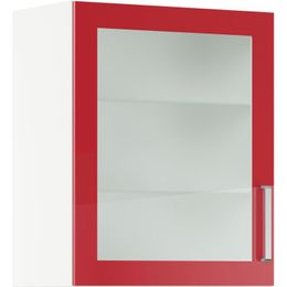 IMPULS K&Uuml;CHEN Glash&auml;ngeschrank &raquo;"Turin", Breite/H&ouml;he: 50 oder 60/72, 3 cm&laquo; vormontiert, mit Glasdreht&uuml;r, mit verstellbarem Glasfachboden Rot...