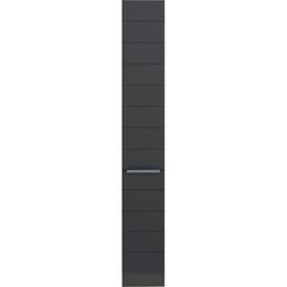 KOCHSTATION Apothekerschrank &raquo;KS-Luhe&laquo; 30 cm breit, hochwertige MDF-Fronten mit waagerechter Lisene grau MDF