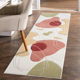 Carpet City Teppich &raquo;BONITO 7158&laquo; rechteckig 11 mm H&ouml;he L&auml;ufer, Flachflor, Hochtief-Muster/ 3D-Effekt, Geo-Muster, Wohnzimmer bunt Obermaterial: 100% Polypropylen