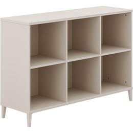 YUNY BY PAIDI Sideboard »SISTER LOU mit 6 offenen Fächern, Breite 123 cm« stabiles und langlebiges Regal in Beige, geprüfte Qualität Cashmere-Beige
