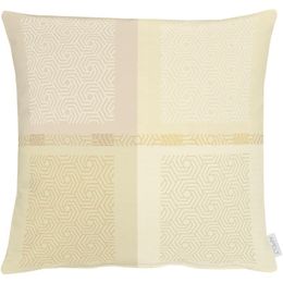 Apelt Dekokissen »Artos« Kissenhülle mit Füllung, 1 Stück natur/beige + gemustert Bezug: 100% Polyester. Füllung: 100% Polyester B/L: 48 cm x 48 cm