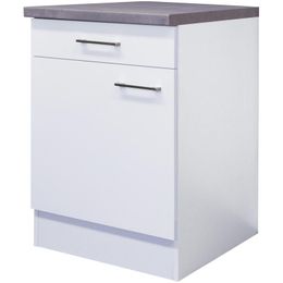 Flex-Well Unterschrank &raquo;Kopenhagen&laquo; (B x H x T) 60 x 86 x 60 cm wei&szlig; Spanplatte