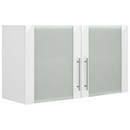 Wiho-K&uuml;chen WIHO K&Uuml;CHEN Glash&auml;ngeschrank &raquo;Ela&laquo; Breite 100 cm Front: Wei&szlig; Glanz, Korpus: Wei&szlig;