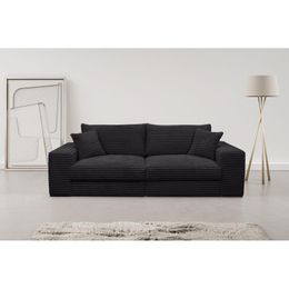 WERK2 Big-Sofa »Rozzana Mega Sofa mit viel Platz, aktuelle Bezüge. Breite 246cm« mit losen Rückenkissen Anthrazit
