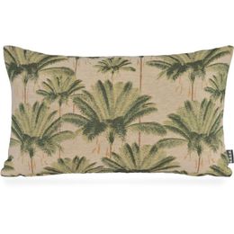 HOCK H.O.C.K. Dekokissen »Palm Tree« Sofakissen inkl. Füllung, 50x30cm, Dekokissen Palmen, Palmekissen grün dunkelgrün, grün + gemustert Obermaterial:...