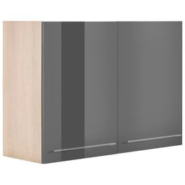 Optifit H&auml;ngeschrank &raquo;Bern&laquo; Breite 100 cm, 70 cm hoch, 2 T&uuml;ren, mit Metallgriffen grau