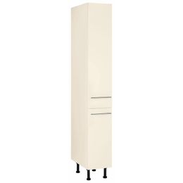 Wiho-K&uuml;chen wiho K&uuml;chen Apothekerschrank &raquo;Ela&laquo; mit 2 Ausz&uuml;gen, mit Soft-Close-Funktion, 30 cm breit beige