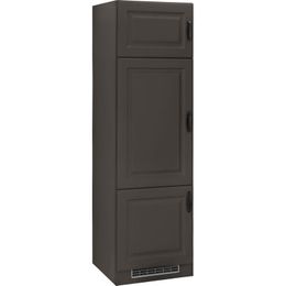 Wiho-K&uuml;chen WIHO K&Uuml;CHEN K&uuml;hlumbauschrank &raquo;Erla&laquo; 60 cm breit mit Kassettenfront Front: Kassette Anthrazit, Korpus: Anthrazit