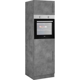 Wiho-K&uuml;chen WIHO K&Uuml;CHEN Backofen/K&uuml;hlumbauschrank &raquo;Cali&laquo; 60 cm breit Front und Korpus: betonfarben