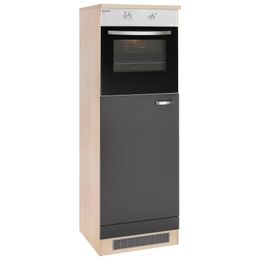 Optifit Backofen/K&uuml;hlumbauschrank &raquo;Faro&laquo;, mit Metallgriff, Breite 60 cm anthrazit akaziefarben