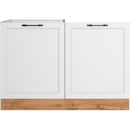 KOCHSTATION Sp&uuml;lenschrank &raquo;KS-Lana&laquo; Breite 120 cm wei&szlig; Holzwerkstoff, MDF