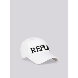 Replay Baseball Cap mit großem Logo-Schriftzug OPTICAL WHITE