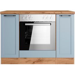 KOCHSTATION Herdumbauschrank &raquo;KS-Lana&laquo; Breite 120 cm blau Holzwerkstoff, MDF
