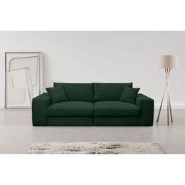 WERK2 Big-Sofa »Rozzana Mega Sofa mit viel Platz, aktuelle Bezüge. Breite 246cm« mit losen Rückenkissen Moosgrün