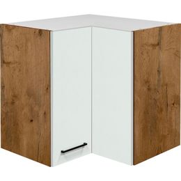 Flex-Well Eckh&auml;ngeschrank &raquo;Vintea&laquo; (B x H x T) 60 x 54, 8 x 32 cm, als Eckl&ouml;sung Magnolia matt / Lancelot Oak Lancelot Oak