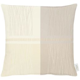 Apelt Dekokissen »COMO« Kissenhülle mit Füllung, 1 Stück creme + kariert Bezug: 100% Polyester B/L: 48 cm x 48 cm