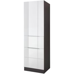 KOCHSTATION Seitenschrank &raquo;KS-Brindisi&laquo; 60 cm breit, 200 cm hoch, viel Stauraum wei&szlig; Holzwerkstoff, MDF