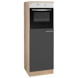 Optifit Backofen/K&uuml;hlumbauschrank &raquo;Kalmar&laquo; anthrazit Eiche-hell s&auml;gerau