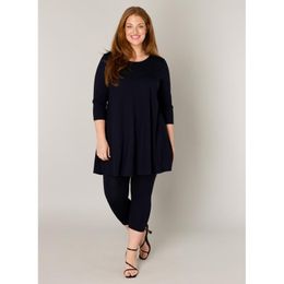 Base Level Curvy Tunikashirt »Aria« mit Rundhalsausschnitt navy dark blue 46 46 Langes Tunika-Shirt Aria von BASE-LEVEL-CURVY