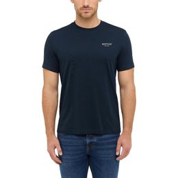 Mustang Kurzarmshirt »Herren Style Austin« navy L L Regular-Fit-Shirt