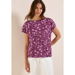 Cecil Damen T-Shirt mit Muster, Minimal-Print rosa L (42)
