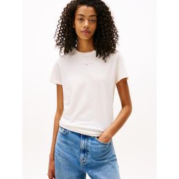 Tommy Jeans Damen Kurzarmshirt &raquo;TJW REG LINEAR SS TEE&laquo; wei&szlig; XS (34)
