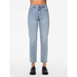 Pieces High-waist-Jeans »PCBELLA HW TAP ANK JEANS LB302 NOOS« Light Blue Denim 29 - Länge 30 Länge 30 29 Knöchellange Jeans von Pieces