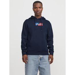 Jack & Jones JACK & JONES Kapuzensweatshirt &raquo;JJECORP GRAPHIC SWEAT HOOD NOOS&laquo;, mit Logo Print Sky Captain Detail:01 XXL XXL Sweater von Jack & Jones