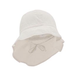 MaxiMo Damen MaxiMo Sonnenhut f&uuml;r M&auml;dchen mit Nackenschutz wei&szlig;