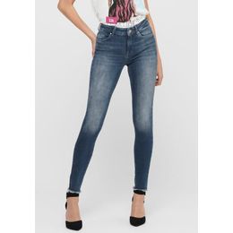 Only Ankle-Jeans »ONLBLUSH MID SK ANK RW REA422 NOOS« mit Fransensaum graublau XS (34) - Länge 32 Länge 32 XS (34) Skinny Fit Ankle-Jeans mit...