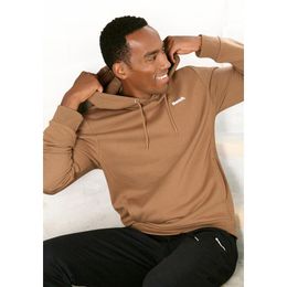 BENCH. LOUNGEWEAR Hoodie Sweatshirt mit Kapuze und seitlichen Taschen, Baumwollmischung camelfarben 44-46 (S) 44-46 (S) Bench. Kapuzen-Sweatshirt