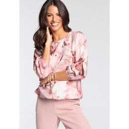 Laura Scott Druckbluse mit femininen Blumen-Print grün-flieder 34 34 Feminine Bluse von Laura Scott