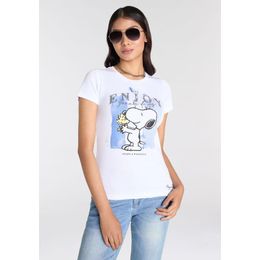 Kangaroos Damen Kangaroos Kurzarmshirt mit lizensiertem Snoopy Print Originaldesign wei&szlig; 44/46