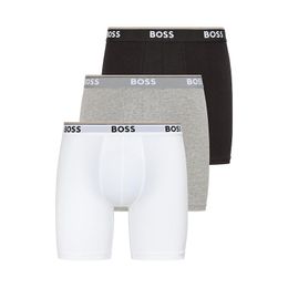BOSS Boxershorts »BoxerBrLong 3P Power« Assorted Pre-Pack 999 XXL XXL 3er lange Boxershorts von BOSS