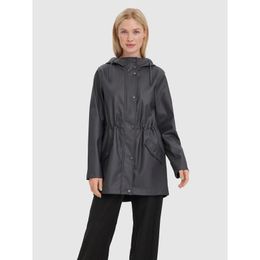 Véro Moda VERO MODA Regenjacke »VMMALOU COATED JACKET« mit Kapuze Asphalt L L Lässiger Parka von VERO MODA