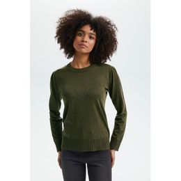 Saint Tropez Rundhalspullover »MilaSZ« Army Green Melange XL XL Casual Pullover von Saint Tropez