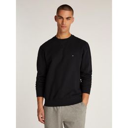 Tommy Hilfiger Sweatshirt »ESSENTIAL FLEECE CREWNECK« mit Logostickerei Black XL XL Sweater von Tommy Hilfger