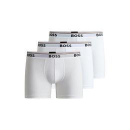 BOSS Langer Boxer »Brief 3 PACK« mit farblich passendem Webbund Black100 XXXL (58) XXXL (58) Boxershorts mit längerem Bein im Dreierpack