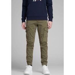 Jack & Jones Jack & Jones Junior Jungen Cargohose &raquo;JPSTPAUL JJFLAKE AKM 542 OLIVE NOOS JNR&laquo; gr&uuml;n 140, N-Gr
