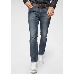 Tom Tailor Herren Tom Tailor 5-Pocket-Jeans &raquo;MARVIN&laquo; mit kleinem Logo-Print blau 32, L&auml;nge 34